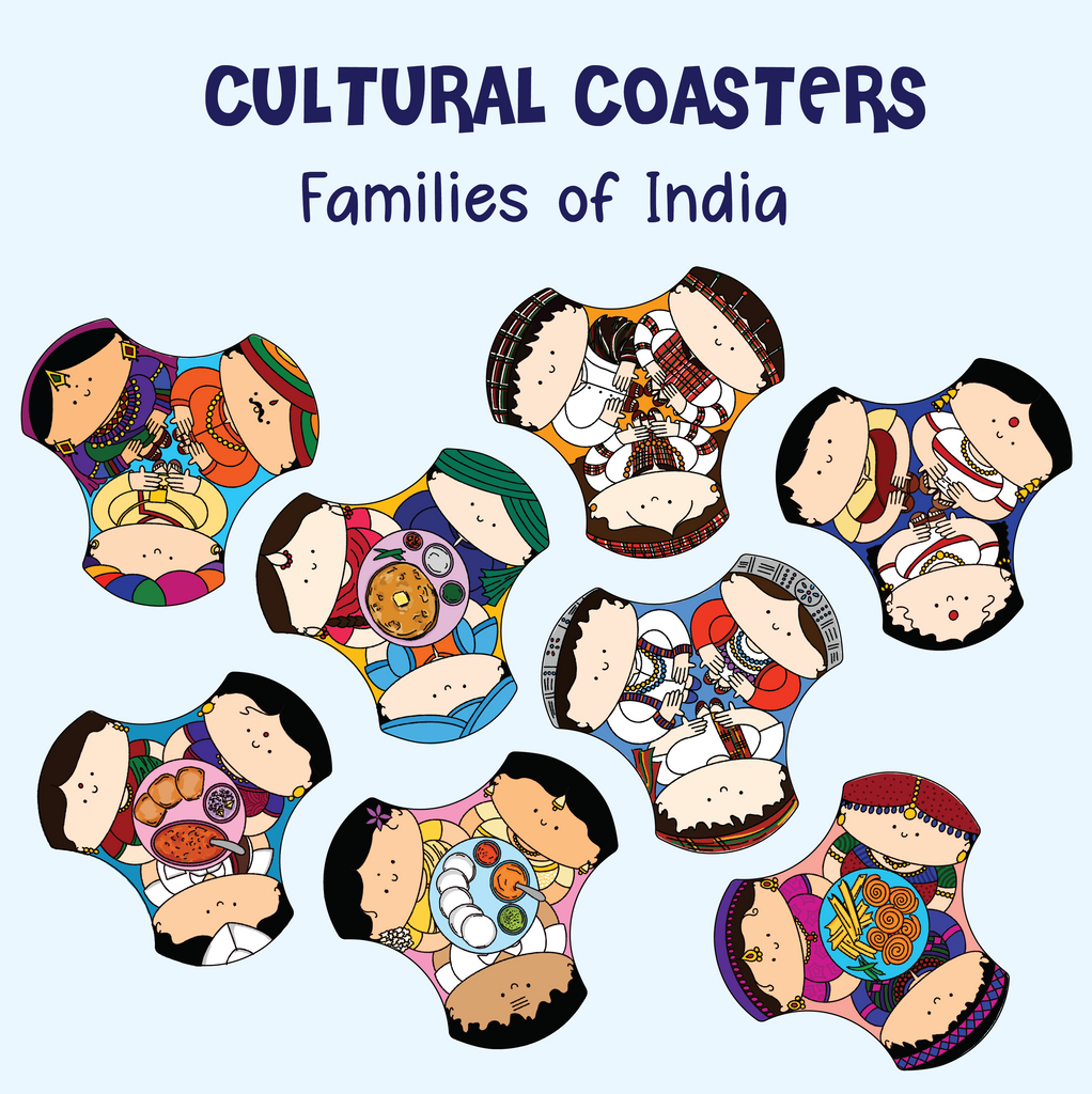 Cultural Coasters - Families of India – Elemeno Kids India