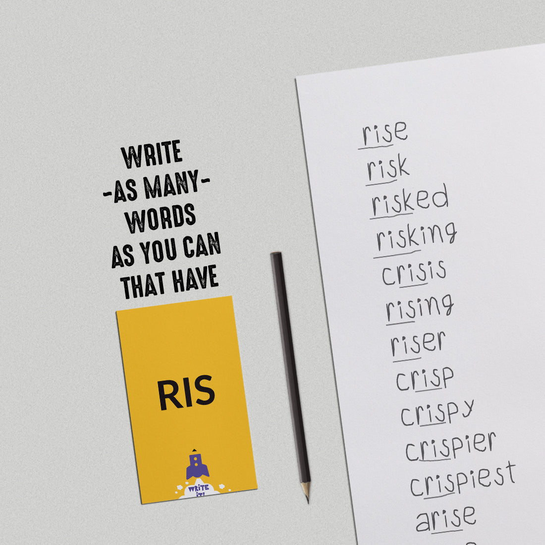 Write It - A fast-paced, quick-thinking vocabulary based Game – Elemeno ...