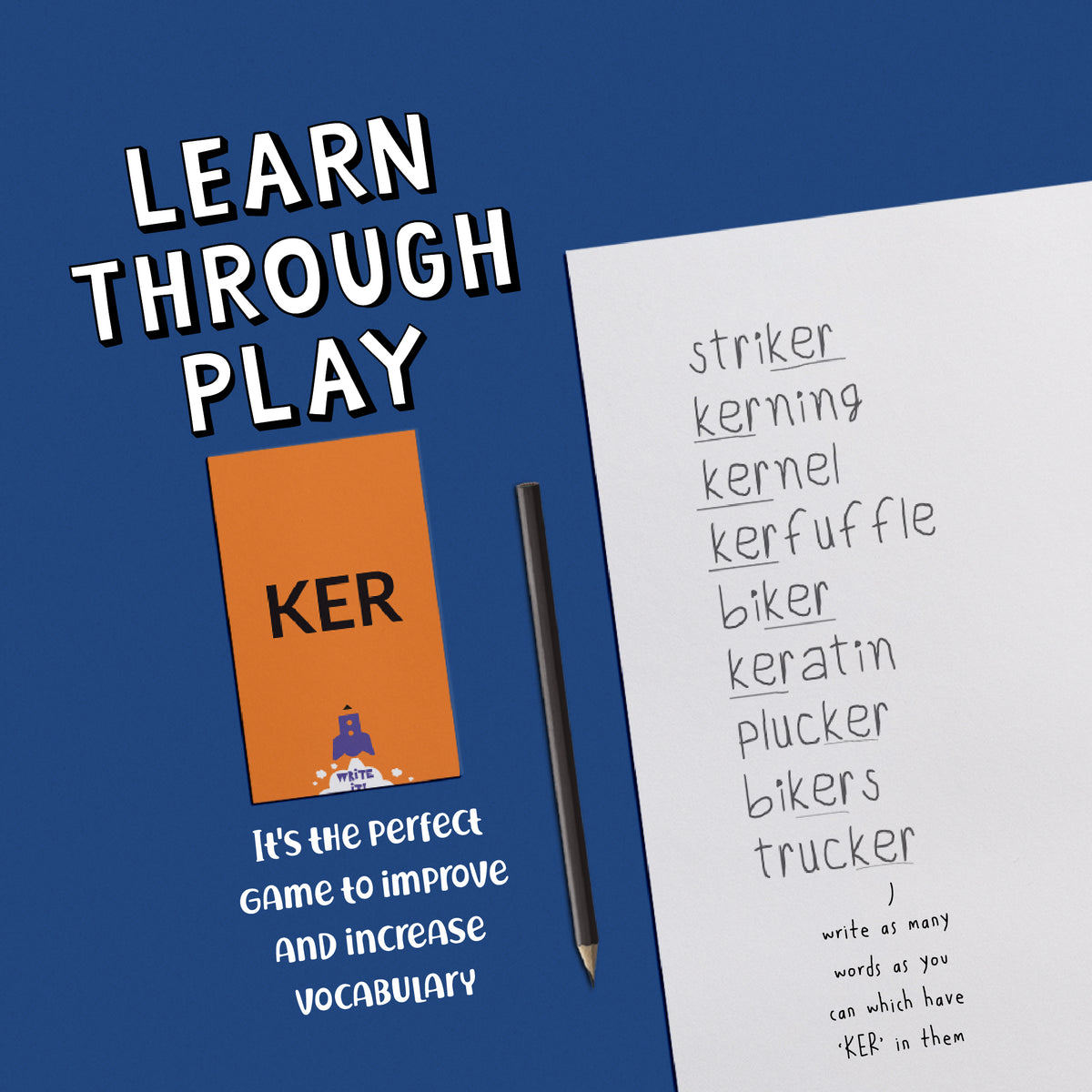 Write It - A fast-paced, quick-thinking vocabulary based Game – Elemeno ...